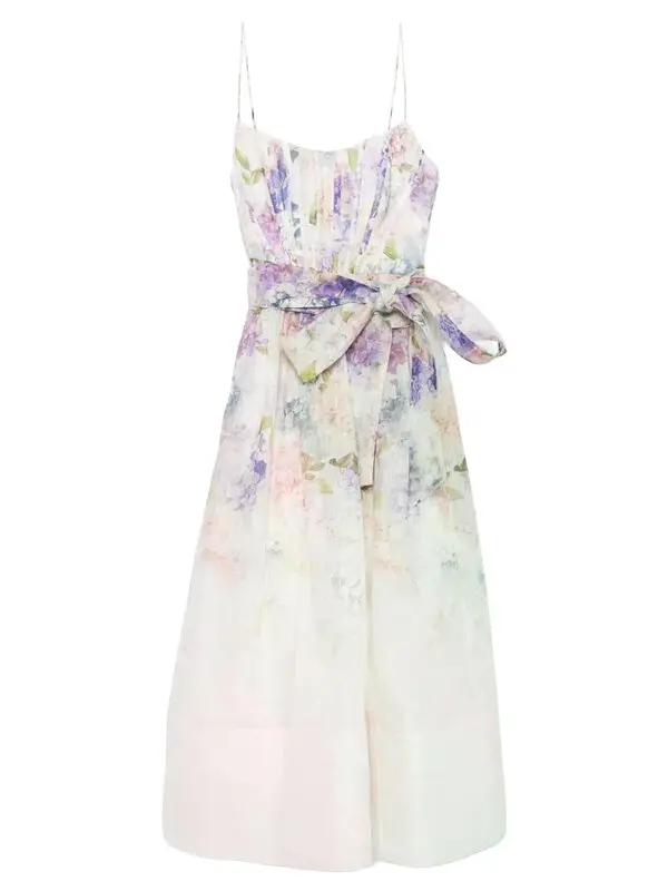 Zimmermann Dawning Midi Dress - Pink