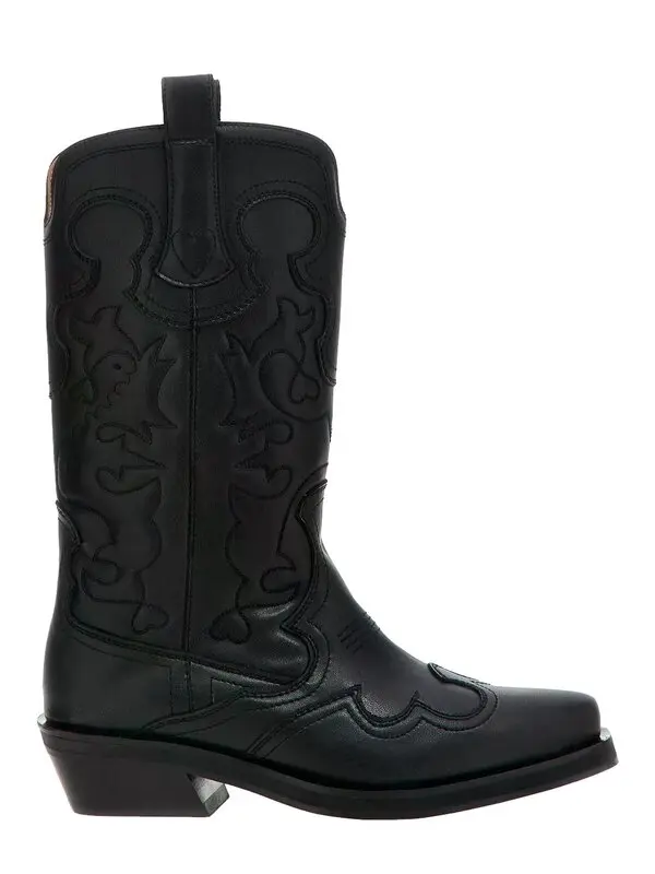 GANNI Western Boots - Black