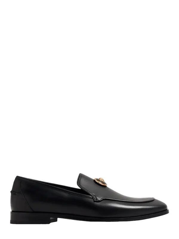 Versace La Medusa Loafers - Black/versace Gold