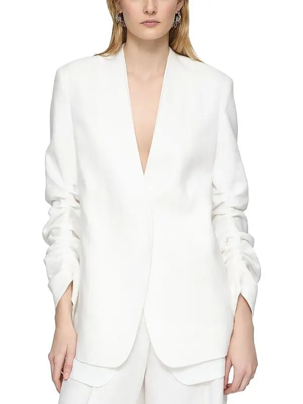 Lafayette 148 New York Linen Blazer - White