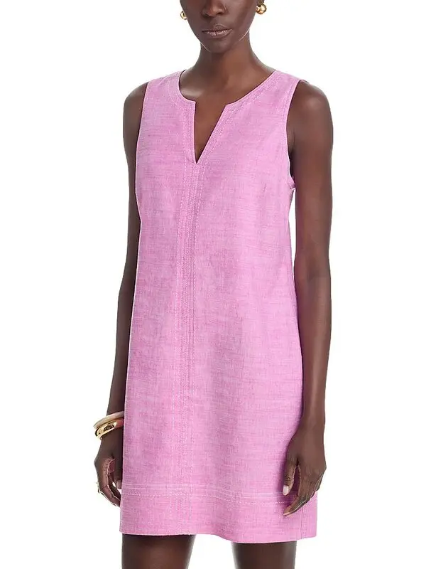 Tommy Bahama Palm A Dora Split Neck Dress - Very Berry