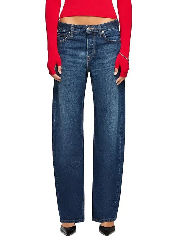 EB DENIM Alida High-rise Bowed Leg Jeans - Tribeca