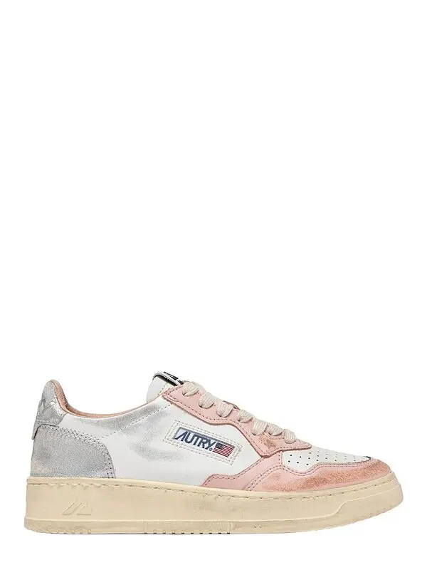 AUTRY Super Vintage Low Top Sneakers - White/powder/silver