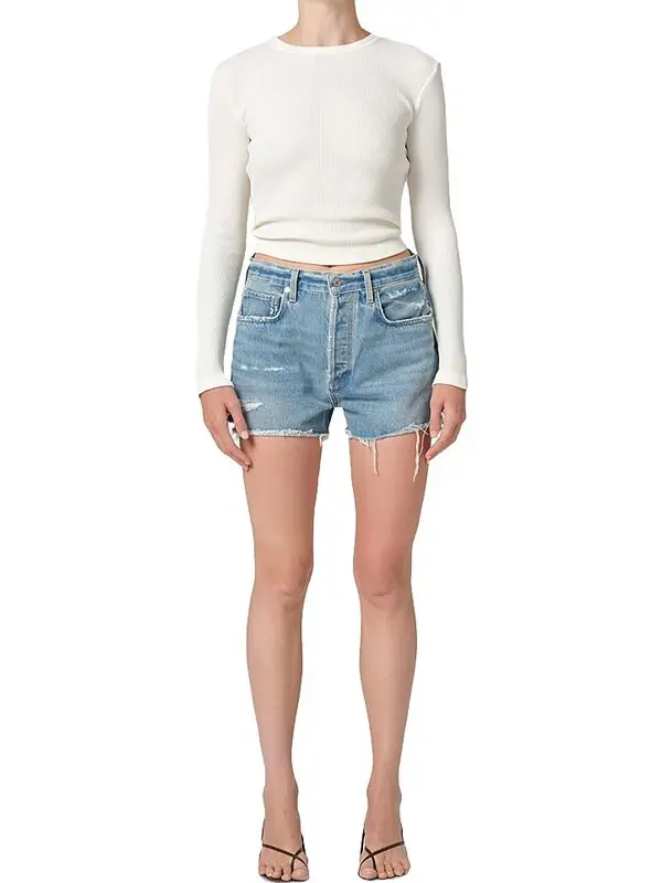 Citizens Of Humanity Marlow Vintage High Rise Denim Shorts - Seltzer