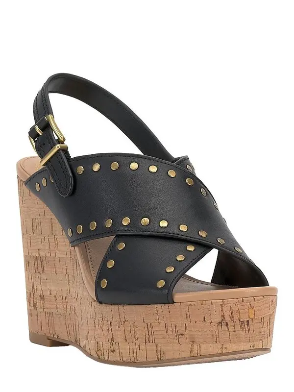 Vince Camuto Ellna Wedge Sandals - Black
