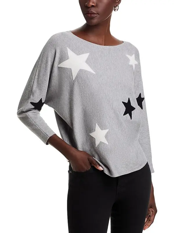 SIONI Star Dolman Sleeve Sweater - Chrome