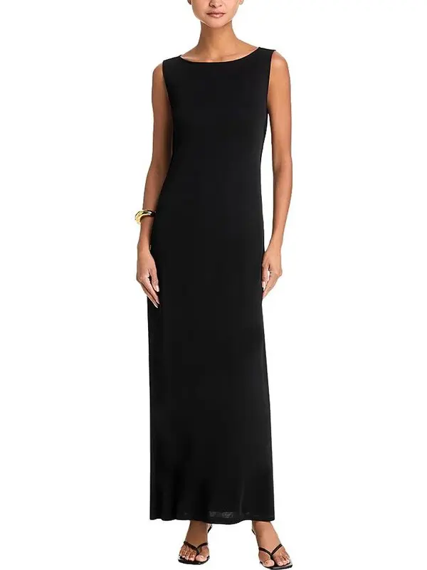 FRAME The Drape Maxi Dress - Black