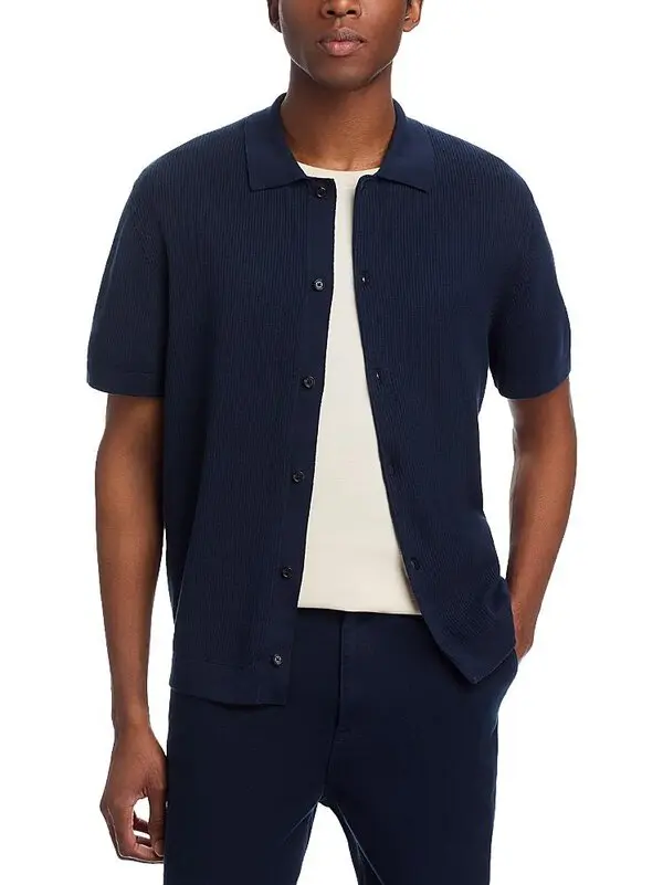 BOSS Buno Button Polo - Dark Blue
