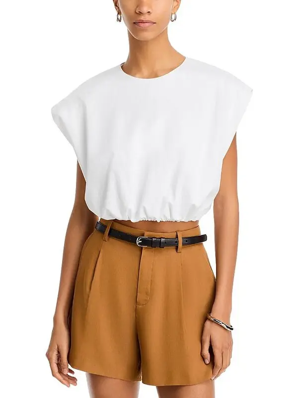 A.L.C. Billie Extended Shoulder Top - White