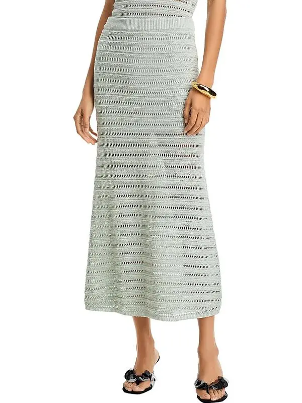 A.L.C. Lana Open Stitch Striped Skirt - Cascade