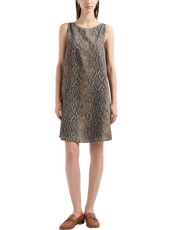 Emporio Armani Snakeskin Print Shift Dress - Snake Print