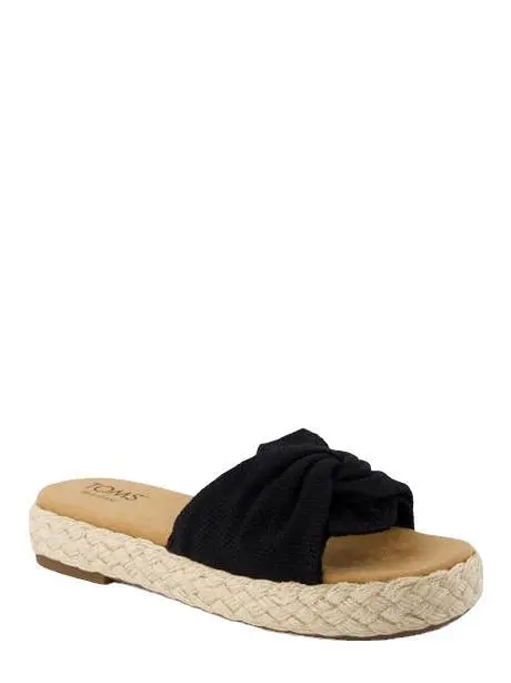 Toms Abby Platform Slide Sandal - Black