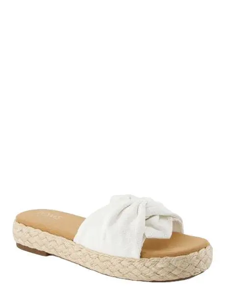 Toms Abby Platform Slide Sandal - White