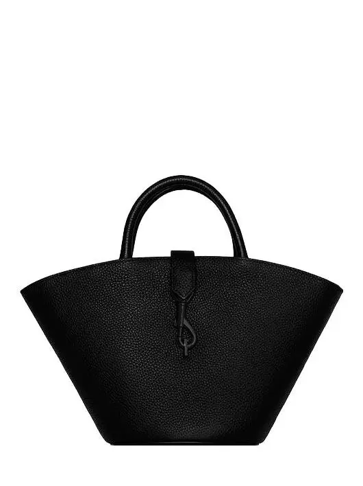 Rebecca Minkoff Mini Megan Leather Fan Tote - Black