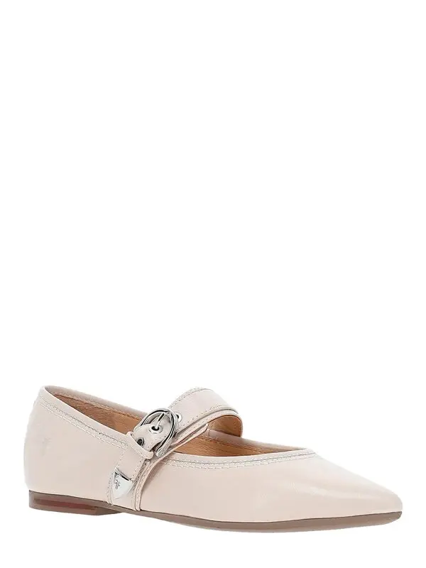 Frye Heather Pointed Toe Mary Jane Flat - Ivory