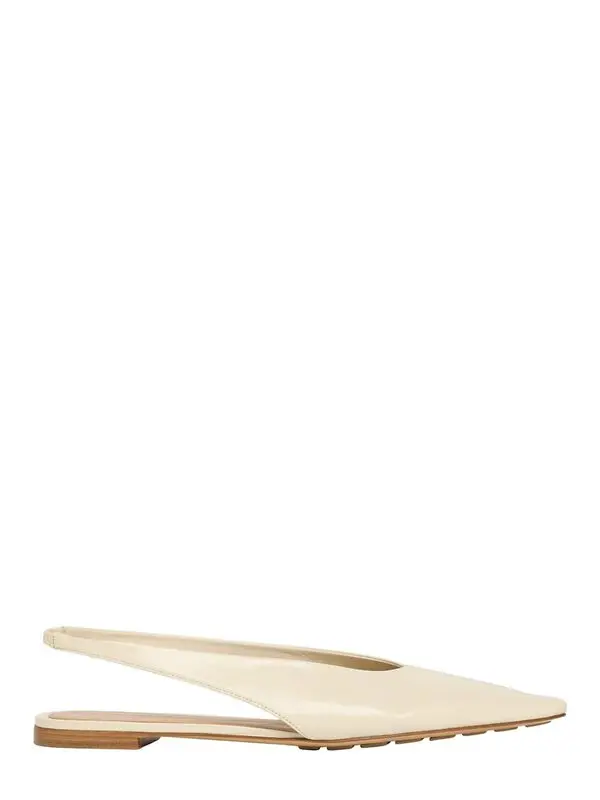 Bottega Veneta Sofia Leather Ballet Flats - Sea Salt