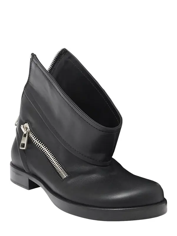 JW Anderson Leather Biker Booties - Black