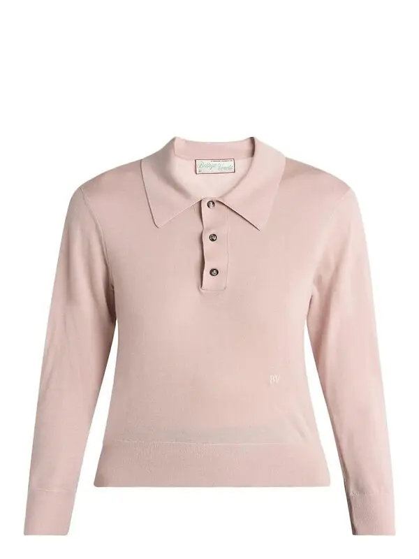 Bottega Veneta Long-sleeve Cashmere Polo Sweater - Multicolor