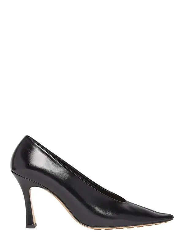 Bottega Veneta Leather Stiletto Pumps - Black