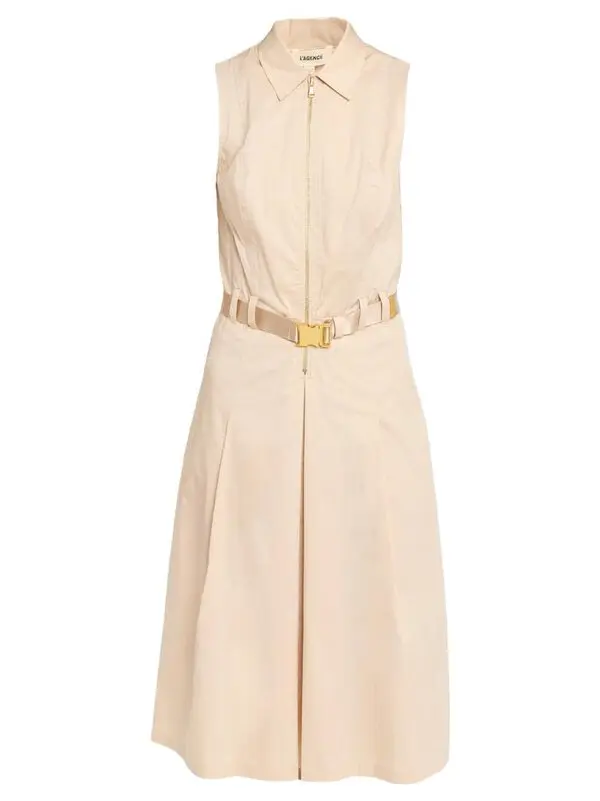 L'Agence Kylo Belted Shirtdress - Biscuit