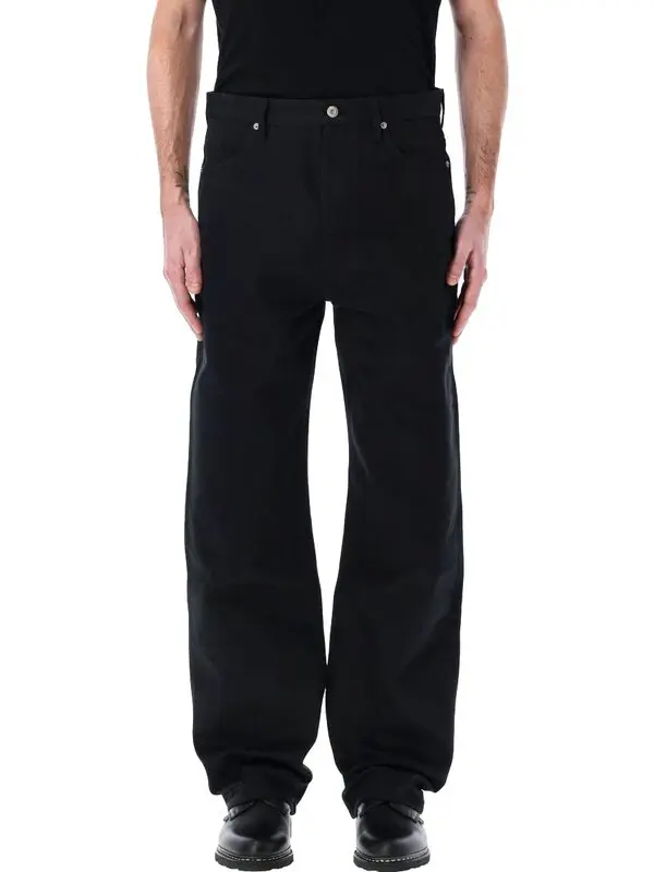 JIL SANDER Loose Denim Pants - Black