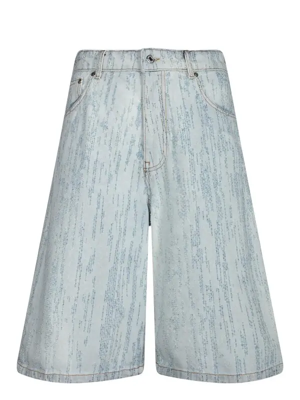 MSGM Five-pocket Denim Bermuda Shorts - Blue