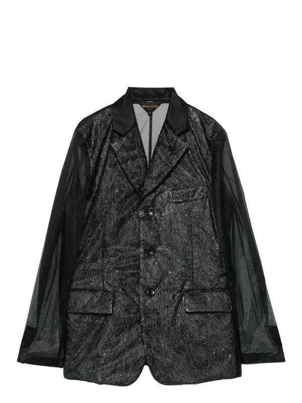 Comme Des Garçons Paneled Button-down Shirt - Black