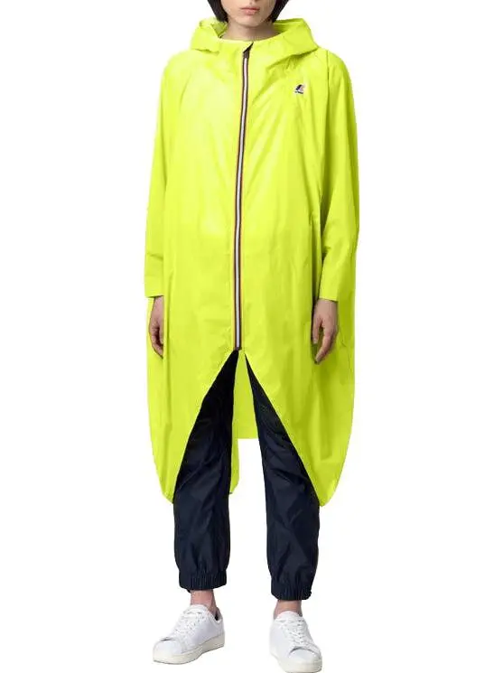 K-WAY Rennes Waterproof Packable Rain Poncho - Yellow Soleil