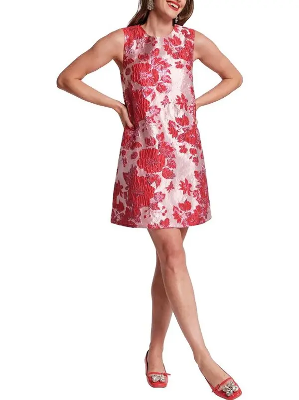 FRANCES VALENTINE Lilly Shift Dress - Pink/red