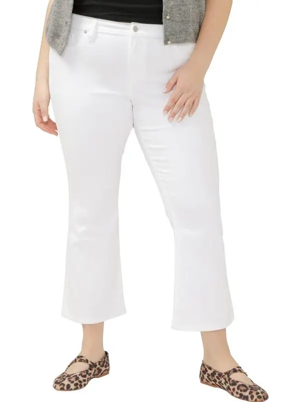 SILVER JEANS CO. Suki Curvy Kick Flare Jeans - White