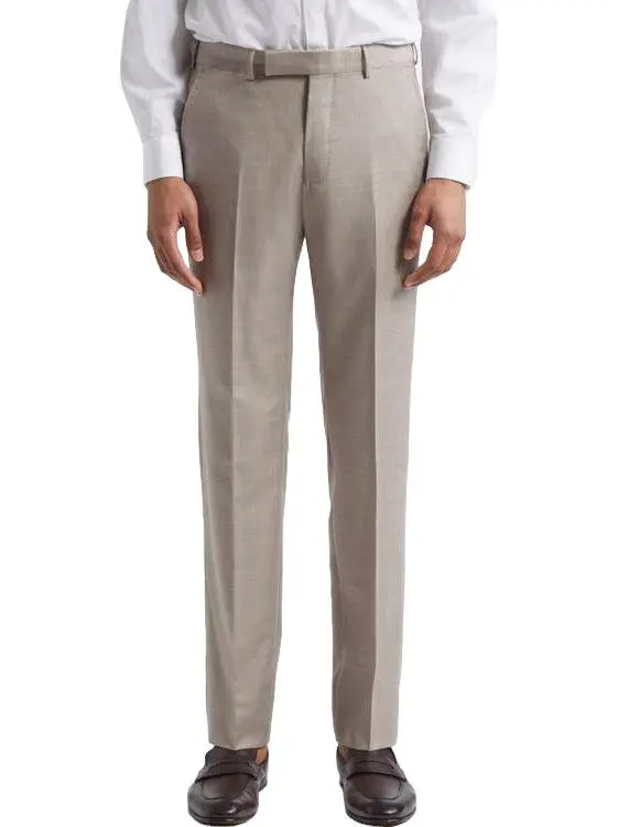 Zegna High Performance™ Wool Trousers - Md Brw Sld