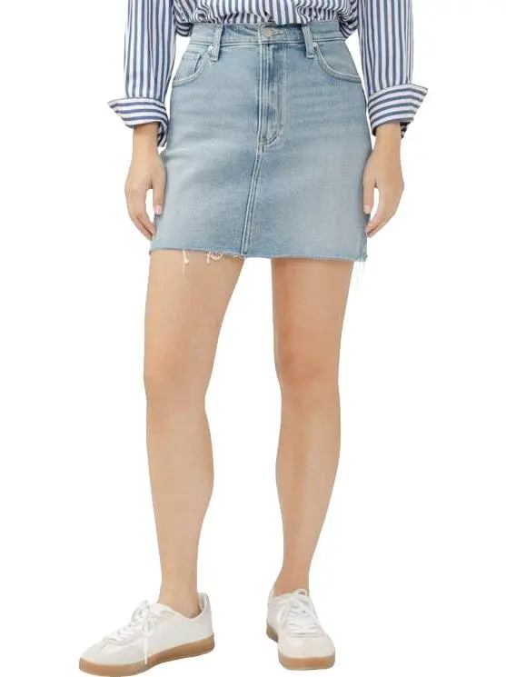 SILVER JEANS CO. Cutoff Denim Miniskirt - Indigo