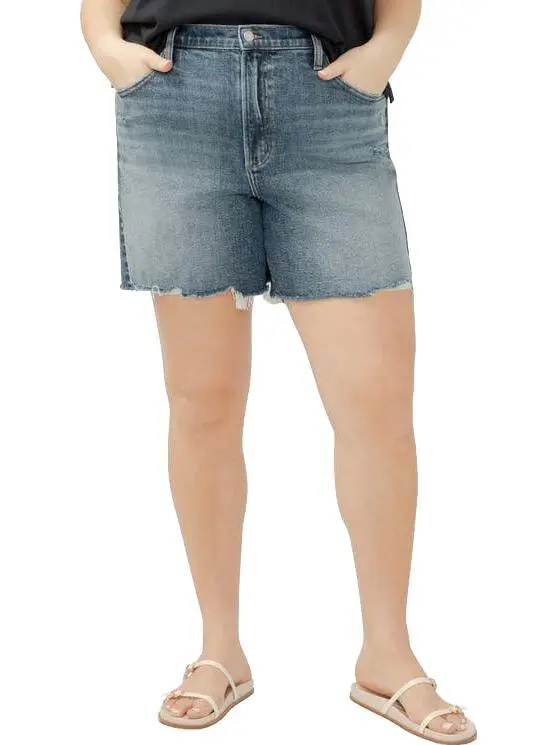 SILVER JEANS CO. High-waisted Denim Shorts - Indigo