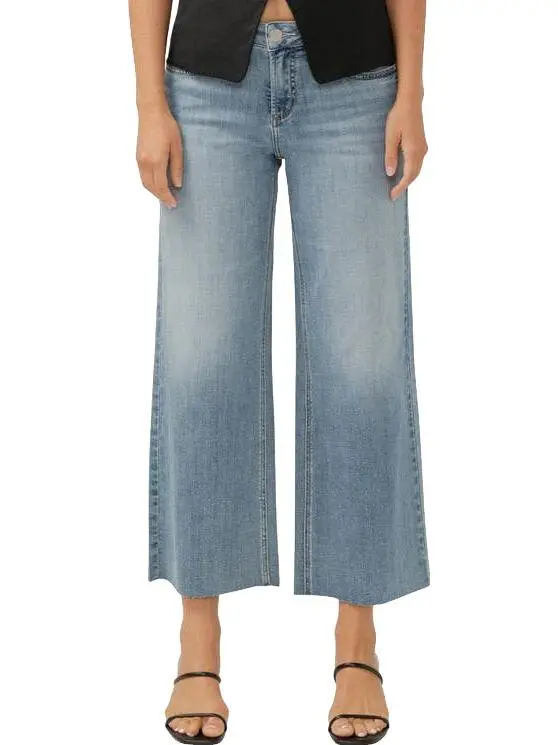 SILVER JEANS CO. Suki Curvy Ankle Wide Leg Jeans - Indigo