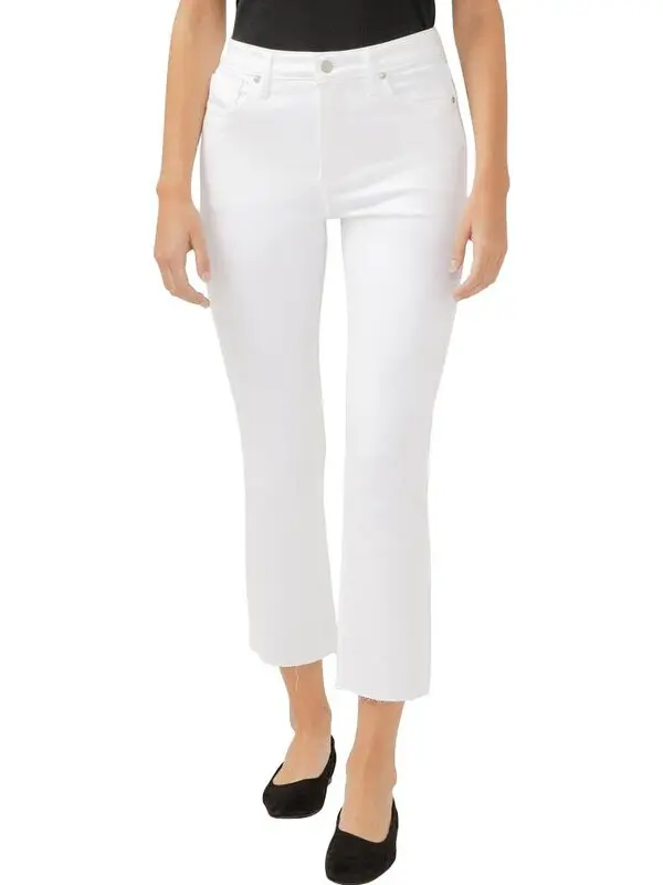 SILVER JEANS CO. Isbister High-waist Ankle Straight-leg Jeans - White