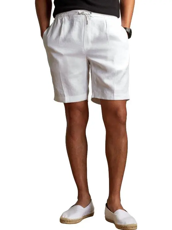 Ralph Lauren Hand-tailored Linen Drawstring Shorts - White