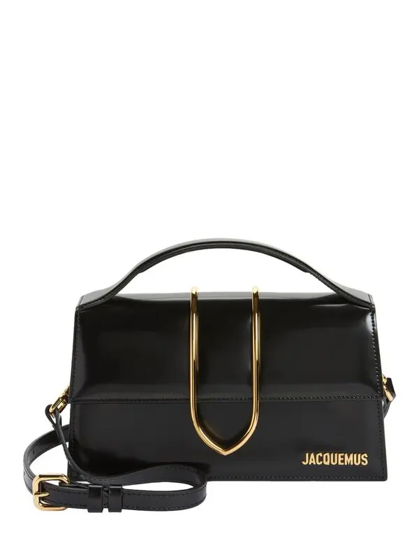 Jacquemus Le Grand Bambino Leather Shoulder Bag - Black 990