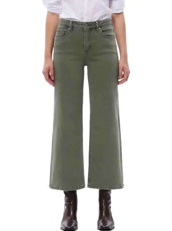 BAYEAS Bella Crop Straight Leg Jeans - Green
