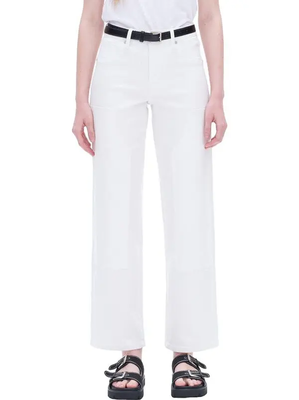 BAYEAS Emma High-waist Wide-leg Jeans - White