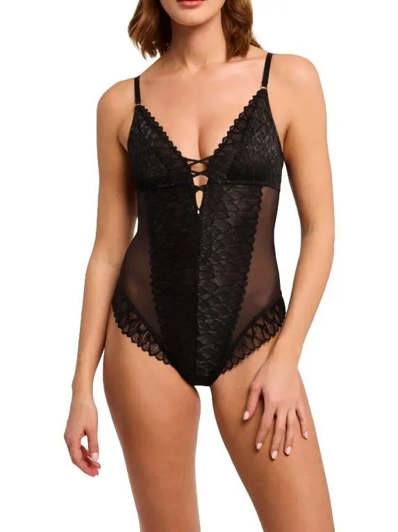 MONTELLE INTIMATES Lacy Teddy - Black