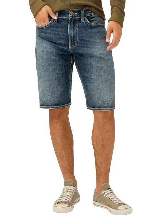 SILVER JEANS CO. Zac Relaxed Fit Denim Shorts - Indigo