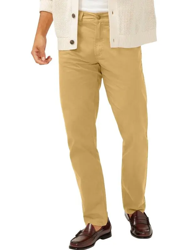 SILVER JEANS CO. Eddie Athletic Fit Tapered Jeans - Tan