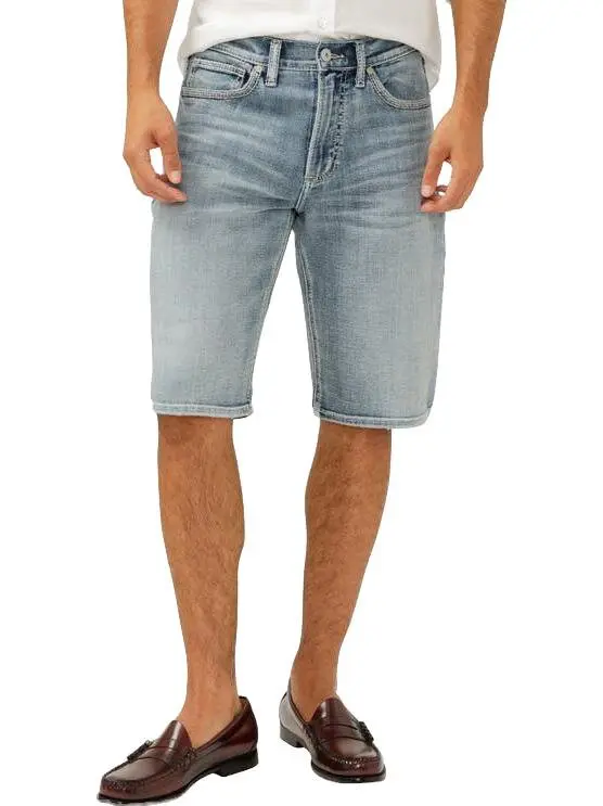SILVER JEANS CO. Gordie Relaxed Fit Denim Shorts - Indigo