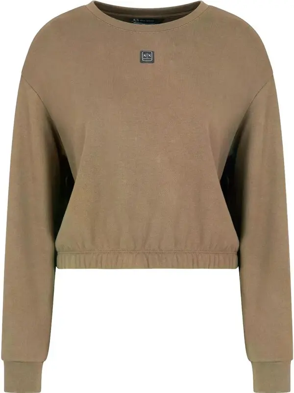 Armani Exchange Logo-plaque Sweatshirt - Brown