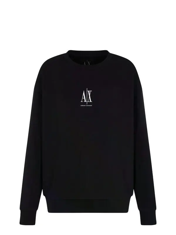 Armani Exchange Logo-embroidered Sweatshirt - Black
