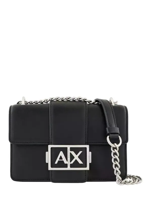 Armani Exchange Logo-plaque Crossbody Bag - Black