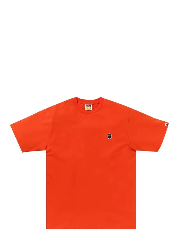 A BATHING APE Ape Head One Point Tee - Orange