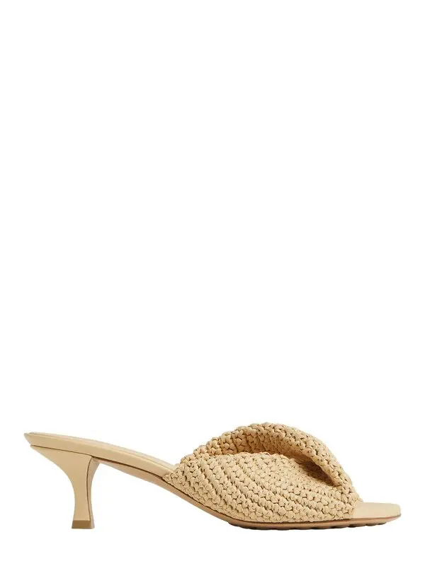 BOTTEGA  VENETA Blink Raffia Mule - Natural