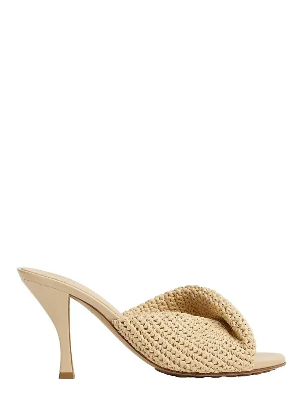 Bottega Veneta Blink Raffia Mules - Natural