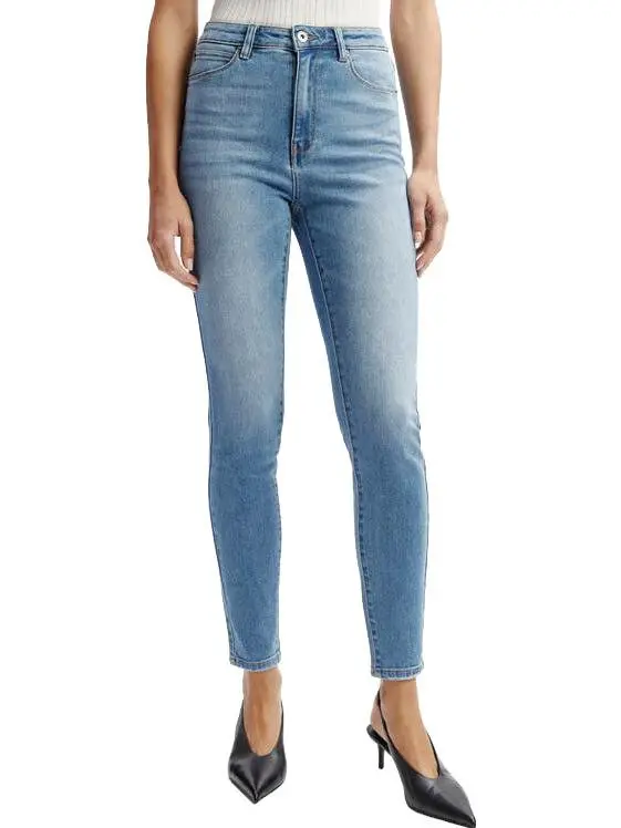 Bardot Khloe High-waist Crop Skinny Jeans - Dark Denim